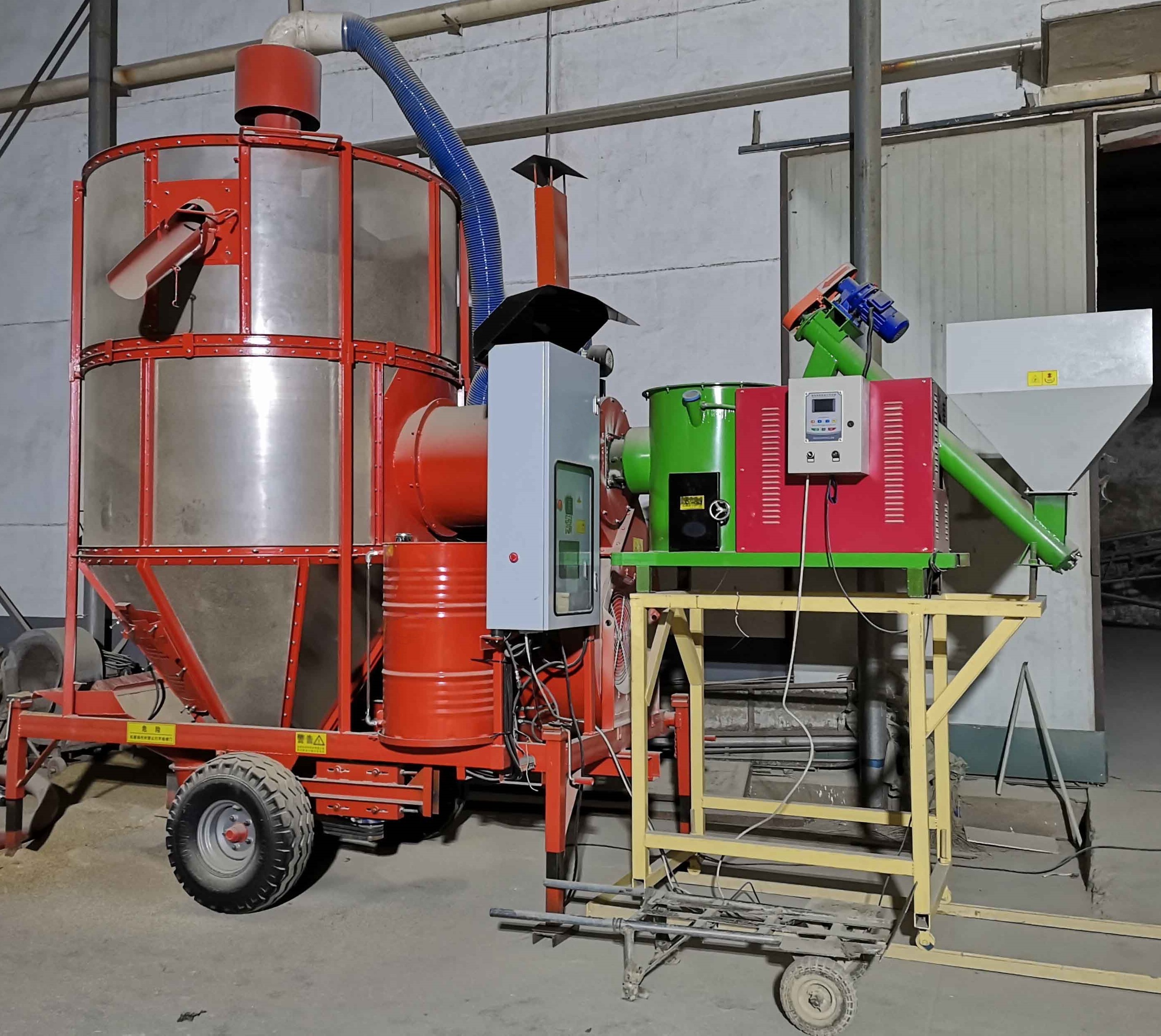 Fast Drying Speed Portable Grain Dryer 15 Ton Per Day With Biomass Furnace