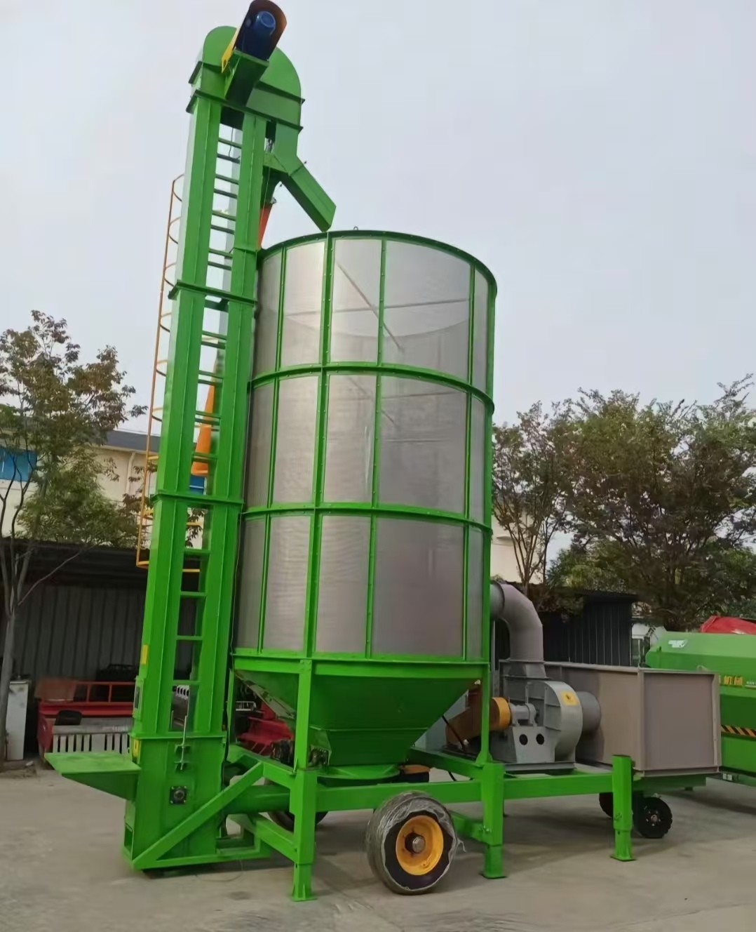 36 Ton Per Day Mobile Corn Dryer With Biomass Pellets As Fuel