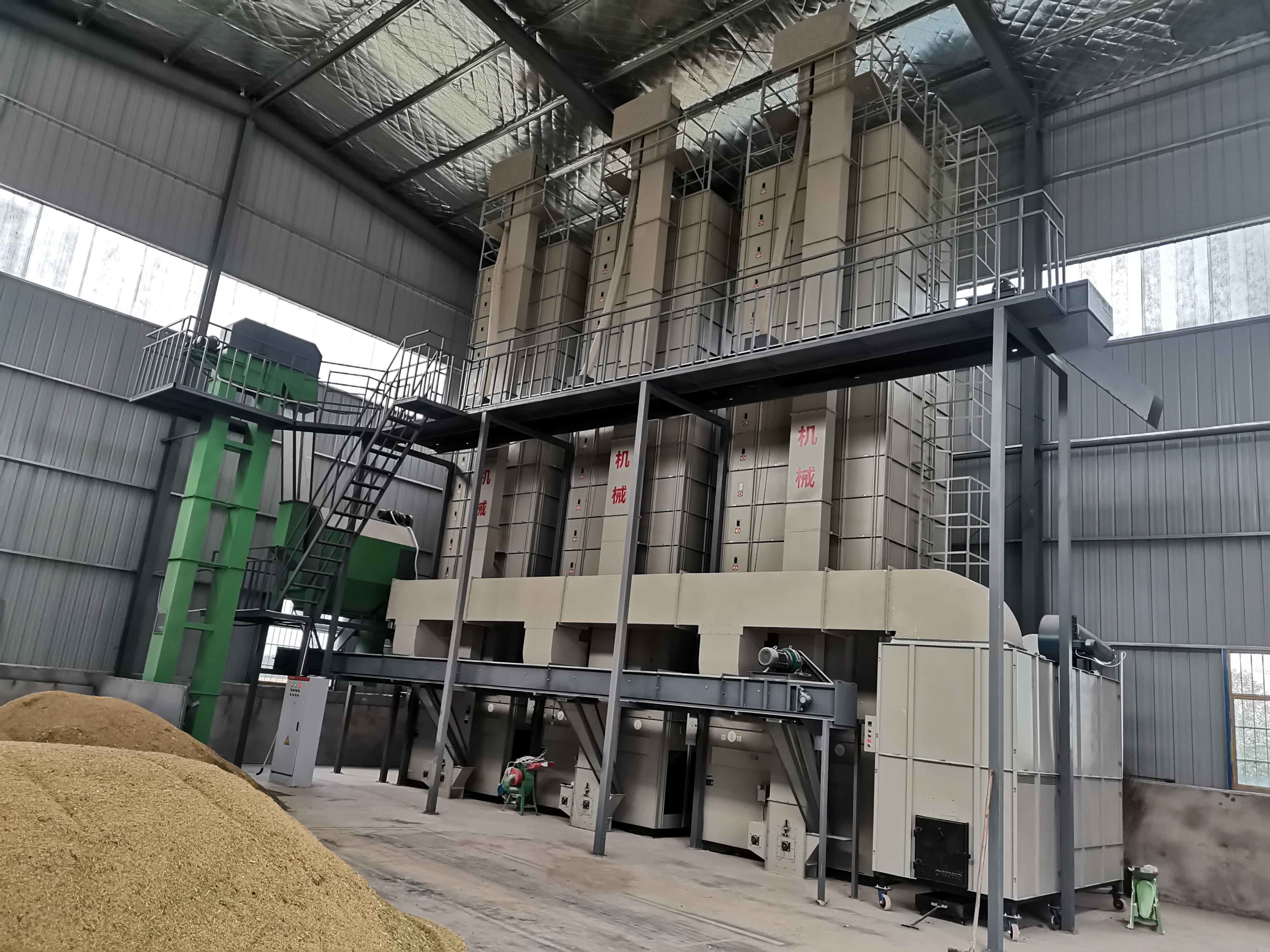 60 Ton Per Batch Complete Paddy Drying Unit With One Furnace And 3 Dryers